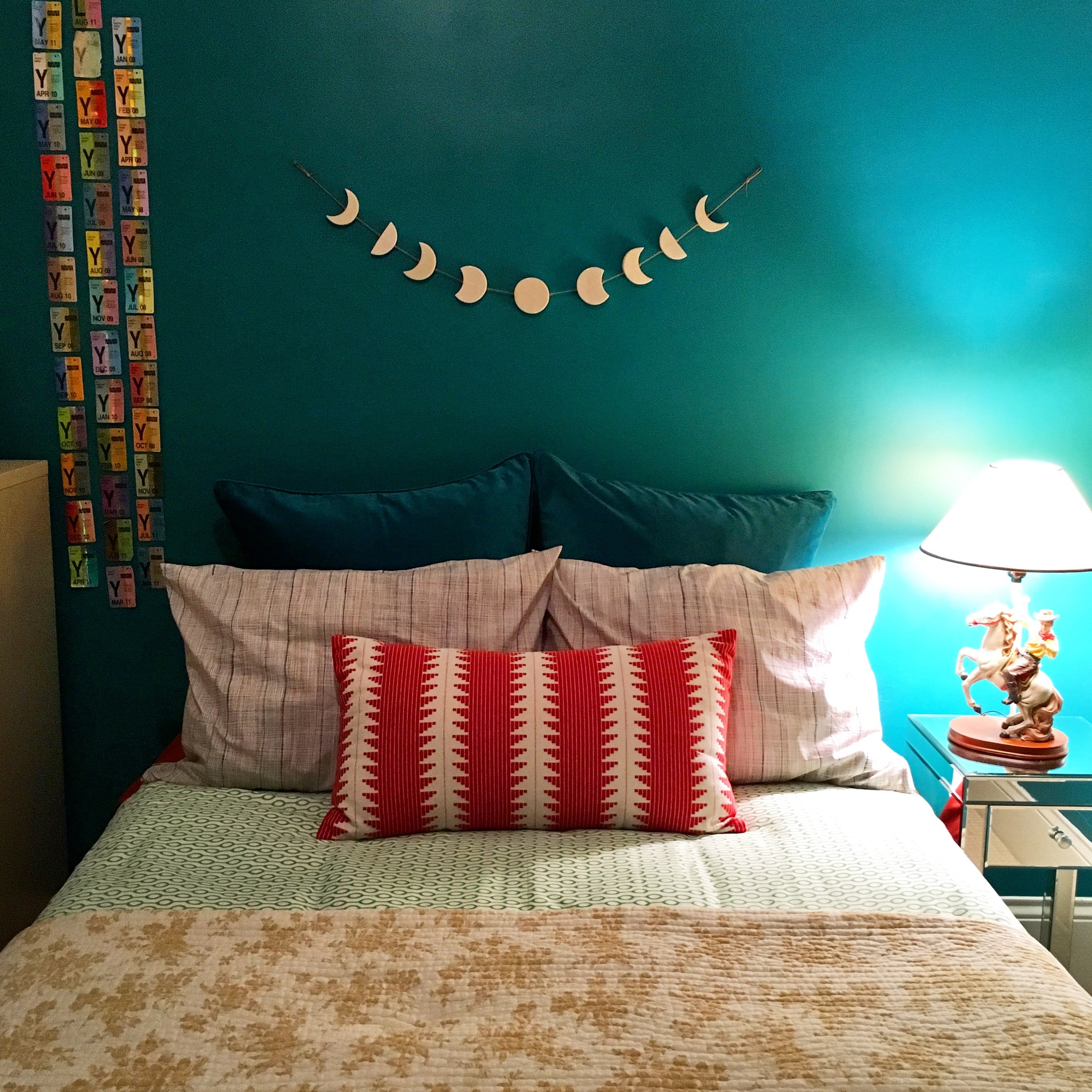 horizontal, ceramic 'black magic' moon wall hanging – jenifer lake